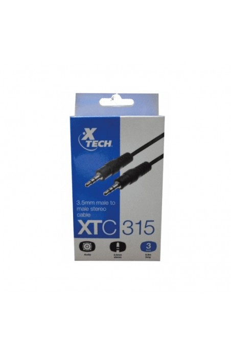 CABLE 3.5MM MACHO A MACHO ESTEREO XTECH ESTEREO 90 CM